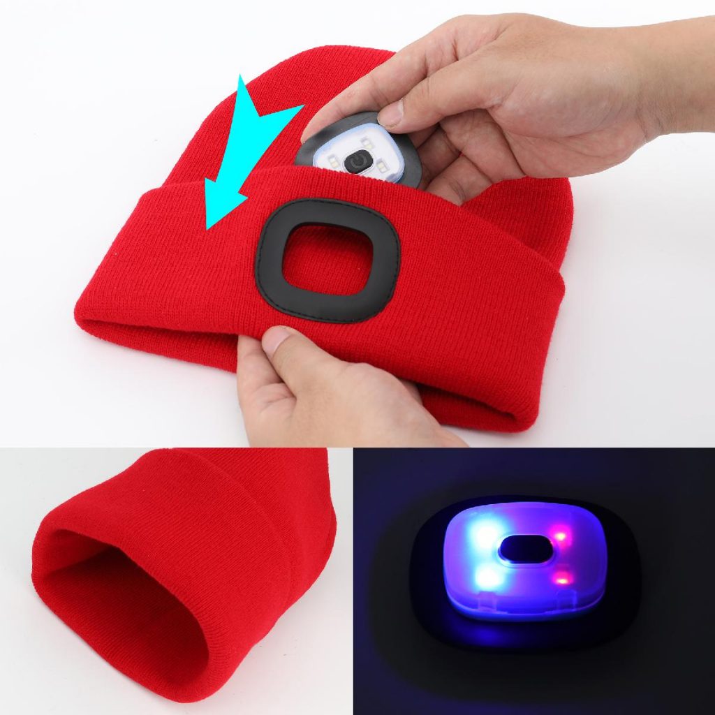 Knit Beanie With LED Light – Geo Promos